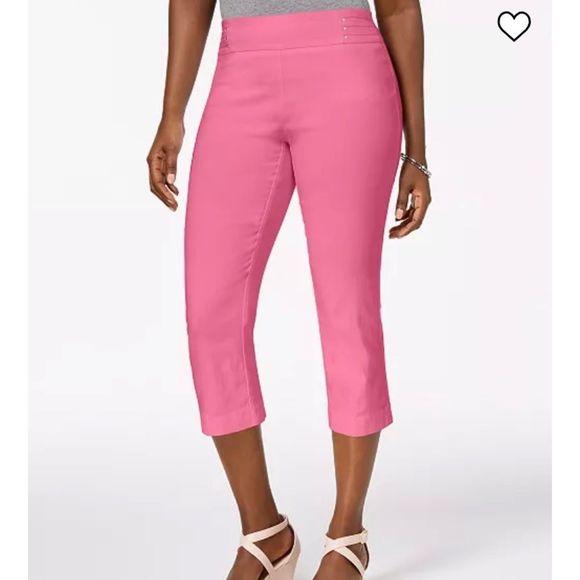 JM Collection | Pants & Jumpsuits | Embellished Pullon Capri Pants In ...